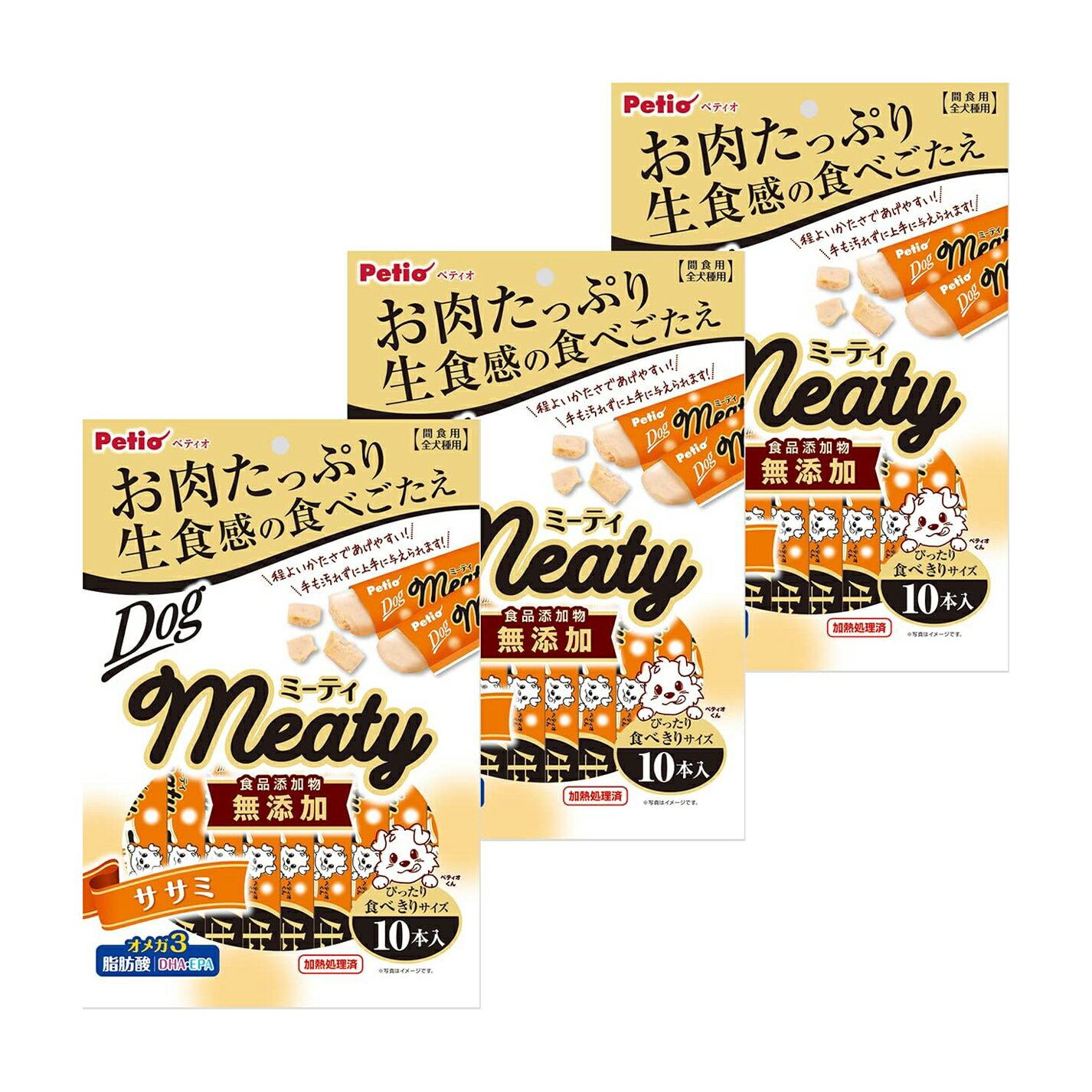 ブランド ペティオ (Petio) 風味 チキン 対象年齢 3ヶ月~ 商品の形状 パテ 商品用途・使用方法 犬用おやつ 原材料・成分 鶏ササミ、たん白加水分解物、でんぷん類、植物性油脂、寒天 使用方法 ※愛犬の健康状態、年齢、運動量を考慮し...
