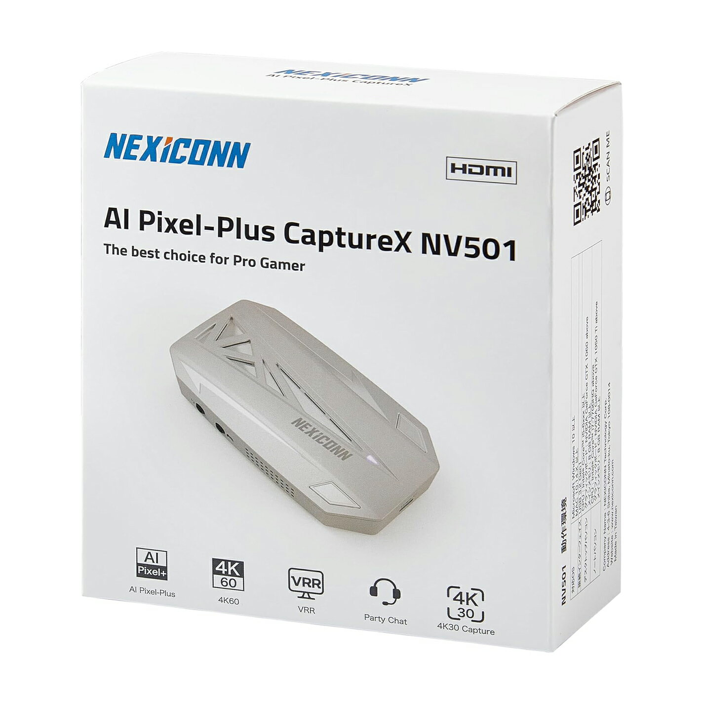 ブランド NEXiCONN ハードウェアインターフェイス HDMI, USB 3.2 Gen 1 ビデオキャプチャ解像度 4K30, 4K60 オペレーティングシステム Ios, Windows この商品について ・専用アプリ「NEXiCO...