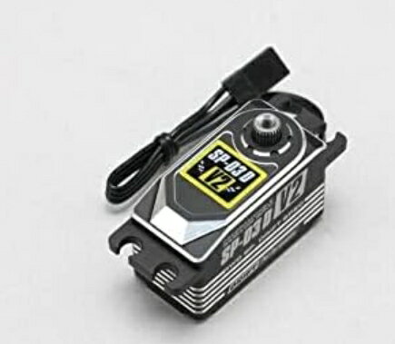 商品の説明 プログラマブル ブラシレスサーボ SP-03DV2 (ブラック) これまで多くのトップドライバーに愛用されてきたハイスペックサーボに新たなプログラムを搭載し、従来以上のスピードとトルク、そして圧倒的な保持力を纏った新型サーボ”S...