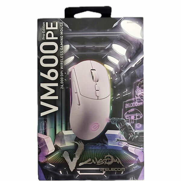 商品詳細 エレコム ゲーミングマウス ピンク M-VM600PPN 接続方式 USB　2.4GHz無線/有線 両対応 付属品 VM600PE本体、レシーバー、充電ケーブル（1.5m）、レシーバー延長アダプター、ソール2種、グリップシートクリ...
