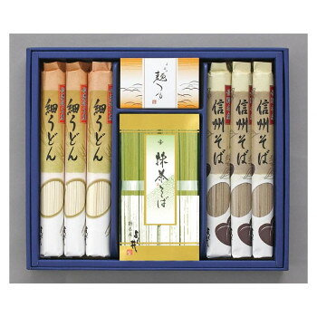※北海道、沖縄、離島に関しては別途送料がかかる場合があります。風味豊かな信州そばと、なめらかなのど超しの細うどんの組み合わせです。内容量【干しそば・うどん】1040g(信州そば・細うどん120g×各3袋、抹茶そば80g×4束)【めんつゆ】6...