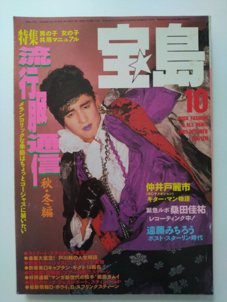 【　宝島1985年10月号　※経年劣化有り※　】　状態は「可」の商品です。★ご注文後、商品クリーニングを行い、クリスタルパック・封筒で梱包し、ゆうメール便にて発送致します◆コンディションガイドラインに準じて出品を行っておりますが、万一商品情...