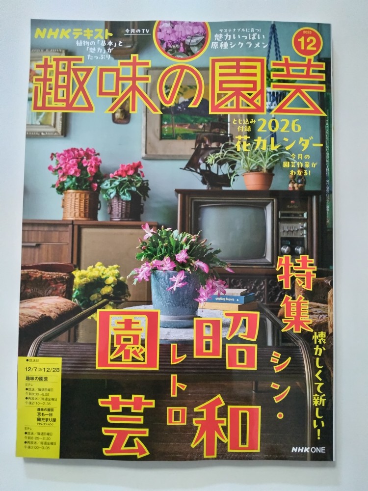 【NHKテキスト趣味の園芸 2025年 12月号　　※新品・カレンダー付※　】　状態は「新品」の商品です。★ご注文後、商品クリーニングを行い、クリスタルパック・封筒で梱包し、ゆうメール便にて発送致します◆コンディションガイドラインに準じて出...