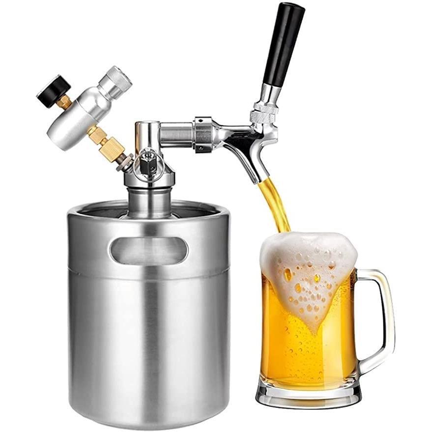 ? 自家製ビール、お茶、冷たいコーヒー、炭酸水、アイスティー、その他の飲み物を配布するために使用できます。? 樽は、主に耐久性のある頑丈な構造の304ステンレス鋼で作られています。? 強い構造で、炭化圧力を長期間維持でき、ビールを新鮮に保ち...