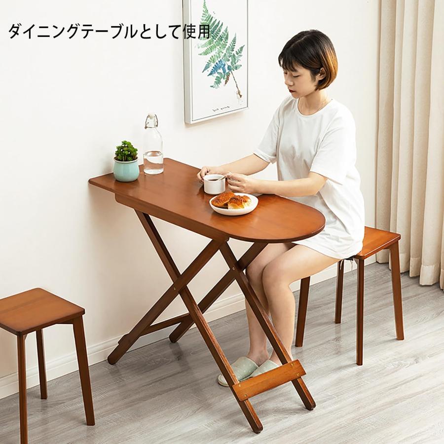 家庭用のダイニングテーブルは竹で作られており、しっかりと支えられています。小さなテーブルの高さは75cmです。ソファに座って作業したり、壁に寄せて使用したりするのに便利です。アークコーナーデザイン：完成したコンピューターデスクは半円形のデザ...
