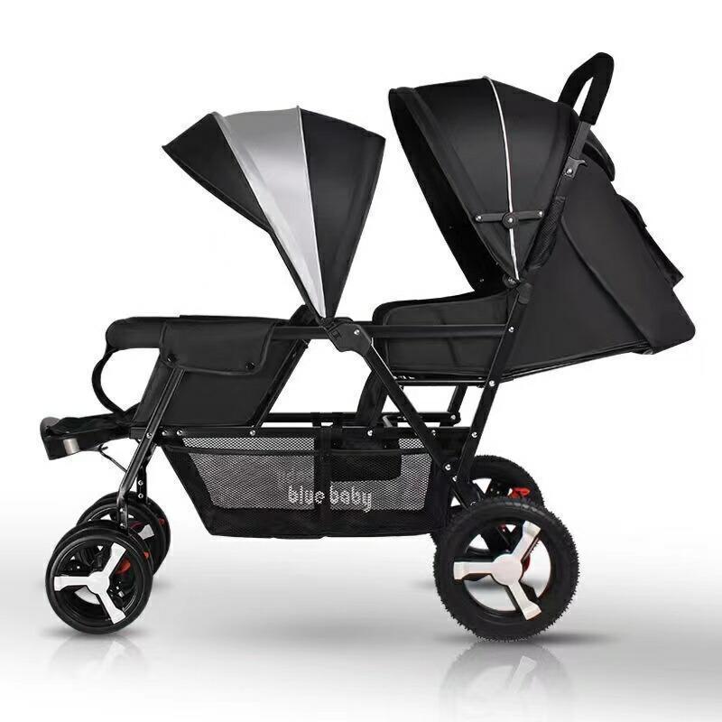赤字覚悟!2人乗りベビーカー スマートライド 二人乗り バギー ベビーカー 双子用ベビーカー 縦型 縦乗り タイヤスリム お出かけ 人気 二人目 第二子 双子 兄弟
