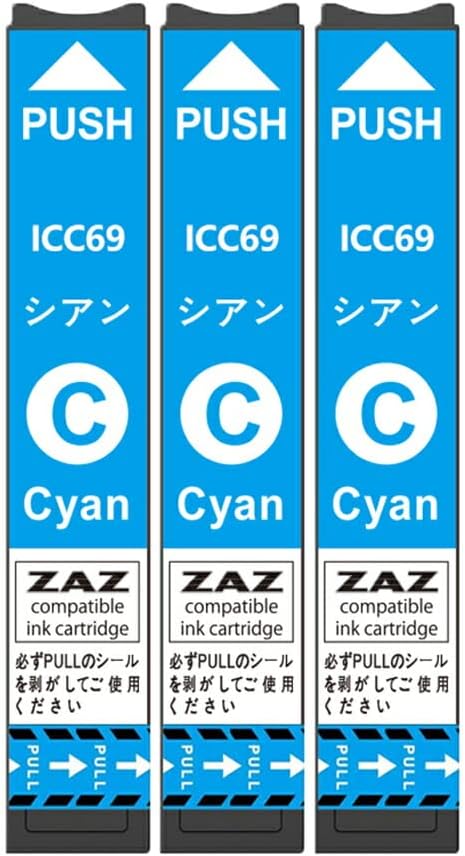 ◆セット内容◆ ICC69 ×3本セット ◆対応機種◆ エプソン (EPSON) PX-105 PX-045A PX-046A PX-047A PX-405A PX-435A PX-436A PX-437A PX-505F PX-535F ...