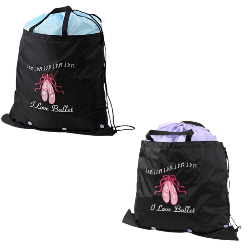 ダンス バレエ バッグ 衣装バッグ かさばる衣装もすっぽり入る チュチュバッグ丈の長さ（サイズ）が調節できる衣装袋かさばる衣装もすっぽり入る　チュチュも入るので発表会にもボタン付きで長さ調節可能なので衣装によって大きくしたり、小さくしたりで...