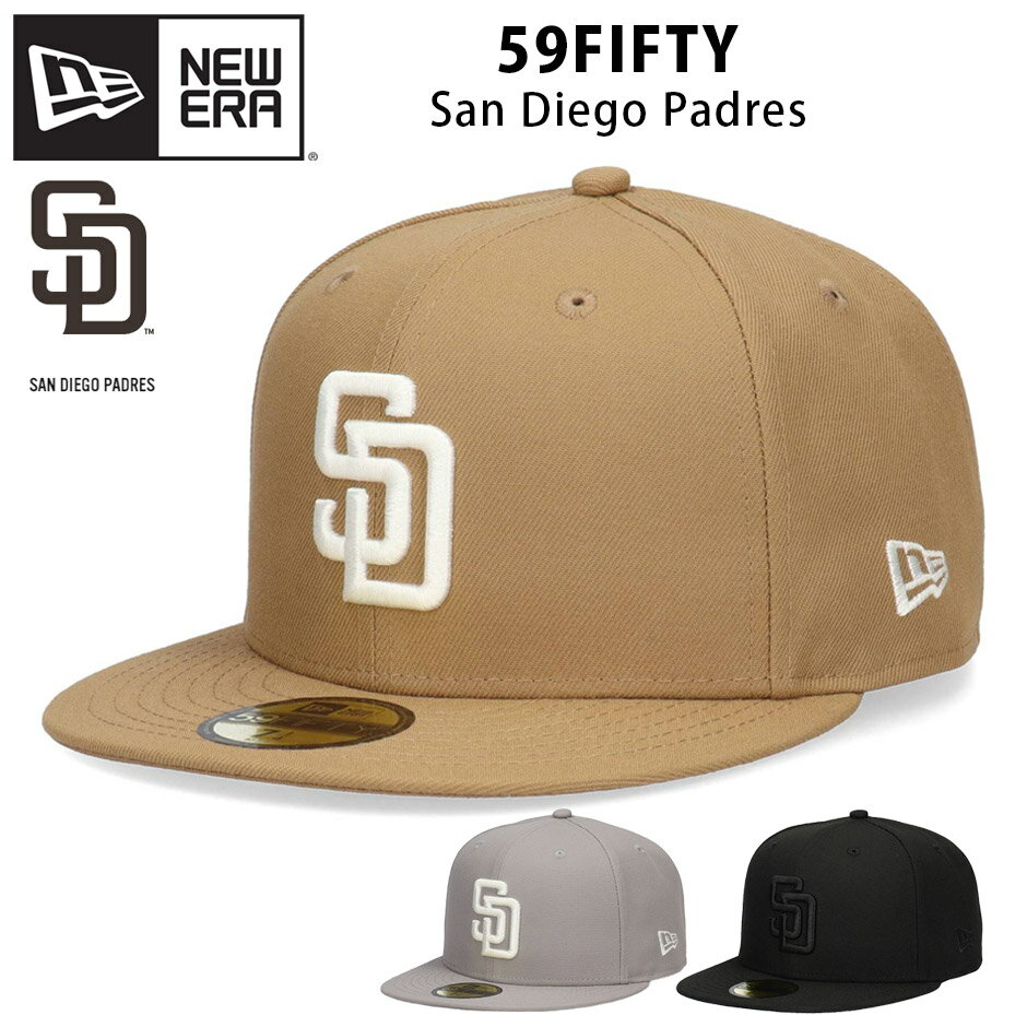 【商品説明】 ブランド ニューエラ / NEW ERA スタイル 59FIFTY サンディエゴ・パドレス キャップ / 5950 SAN DIEGO PADRES CAP カラー カーキ / 14942682 グレー / 14942683 ...