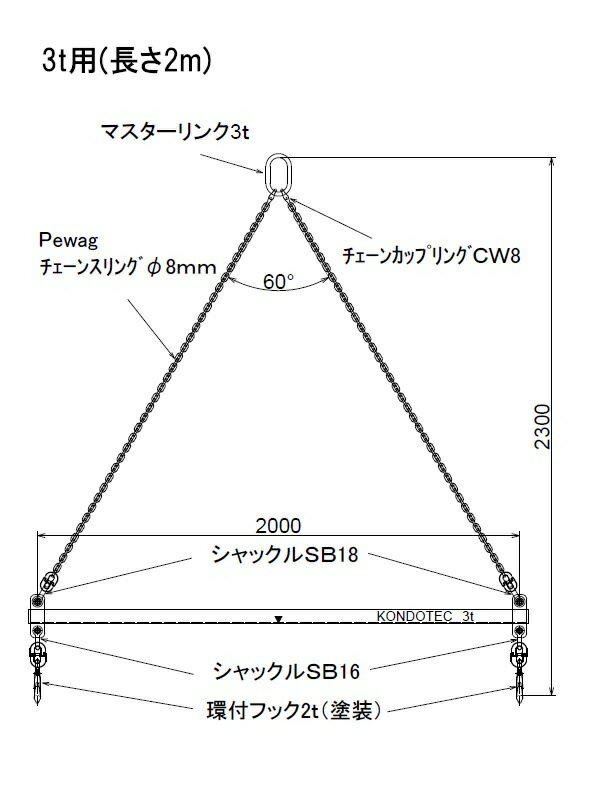 【楽天市場】035A3TB01FS KT吊てんびん/KT吊り天秤 1t用 セット品 | 吊り天秤 吊天秤 吊り 天秤 建築 てんびん 軽量 コンパクト 土木 現場 作業 吊り下げ クレーン ...