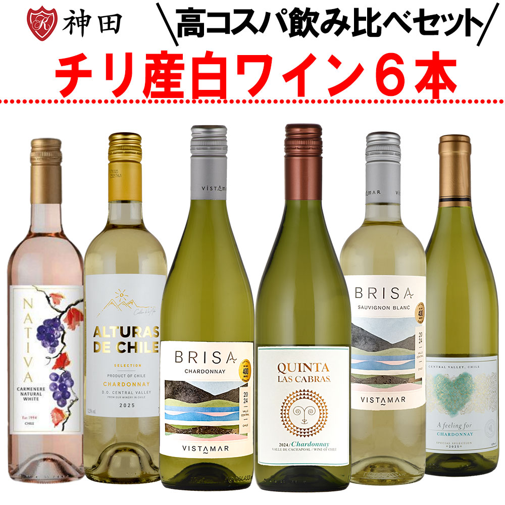 日本におけるワイン輸入量がフランスを抜いて第一位になったチリ。※2015～2020年時点。そんなチリ産の白ワインだけを集めたセットです。南米らしいフルーティな味わいを楽しめるセットになっています。
