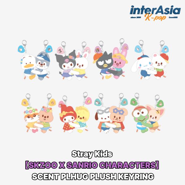★10月26日発売★16種選択★ Stray Kids - 【SKZOO X SANRIO CHARACTERS】 HUG PLUSH KEYRING ストレイキッズ スキズ SKZ サンリオ OFFICIAL MERCH FANS SHO...