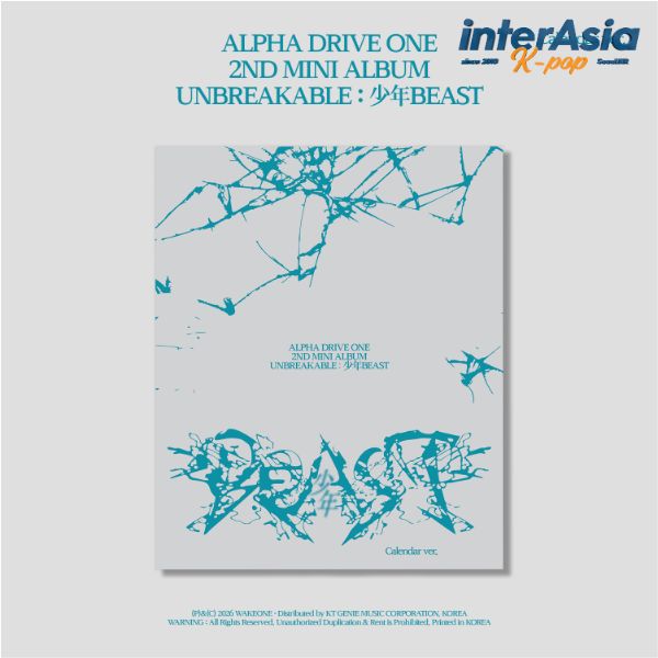 ★08月25日発売★ ALPHA DRIVE ONE - 2ND ALBUM [UNBREAKABLE : 少年BEAST] (Calendar Ver.) アルファドライブワン ALD1 アルディワン ジュンソ アルノ リオ サンウォン ...