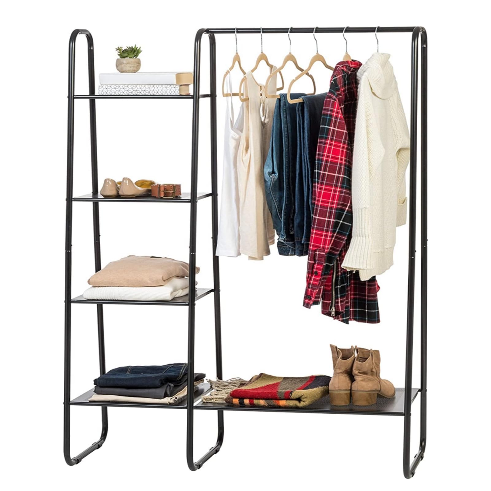 【詳細設計】このクロークラックは衣類をより保護するために、特に隅の衝突防止設計を考慮し、衣類1枚1枚を丁寧に保護することができるようにしています。また、高さを上げたデザインは、ロングコートのサスペンション収納をより便利にし、しわがなく、清潔...