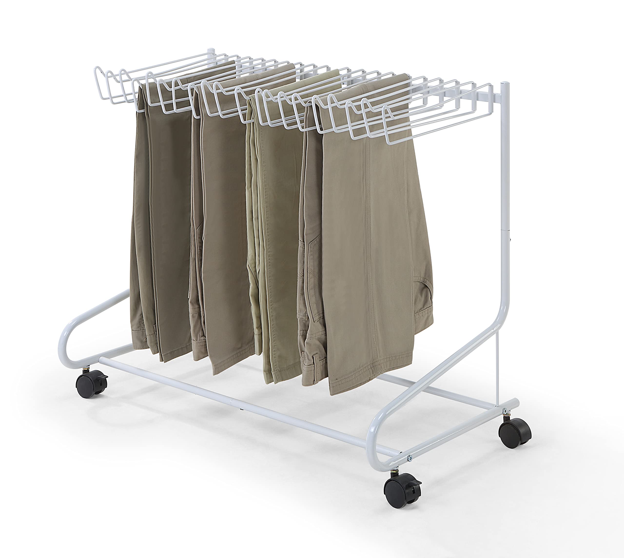 【仕様・材質】スチール製 / 組立品 / 本体重量：3.7kg (20本)【コンパクトサイズ】 幅73×奥行42.6×高さ65 cmとクローゼットや押し入れに入りやすいサイズです。スペース・隙間を有効活用し、最大20着までのズボンやスラック...