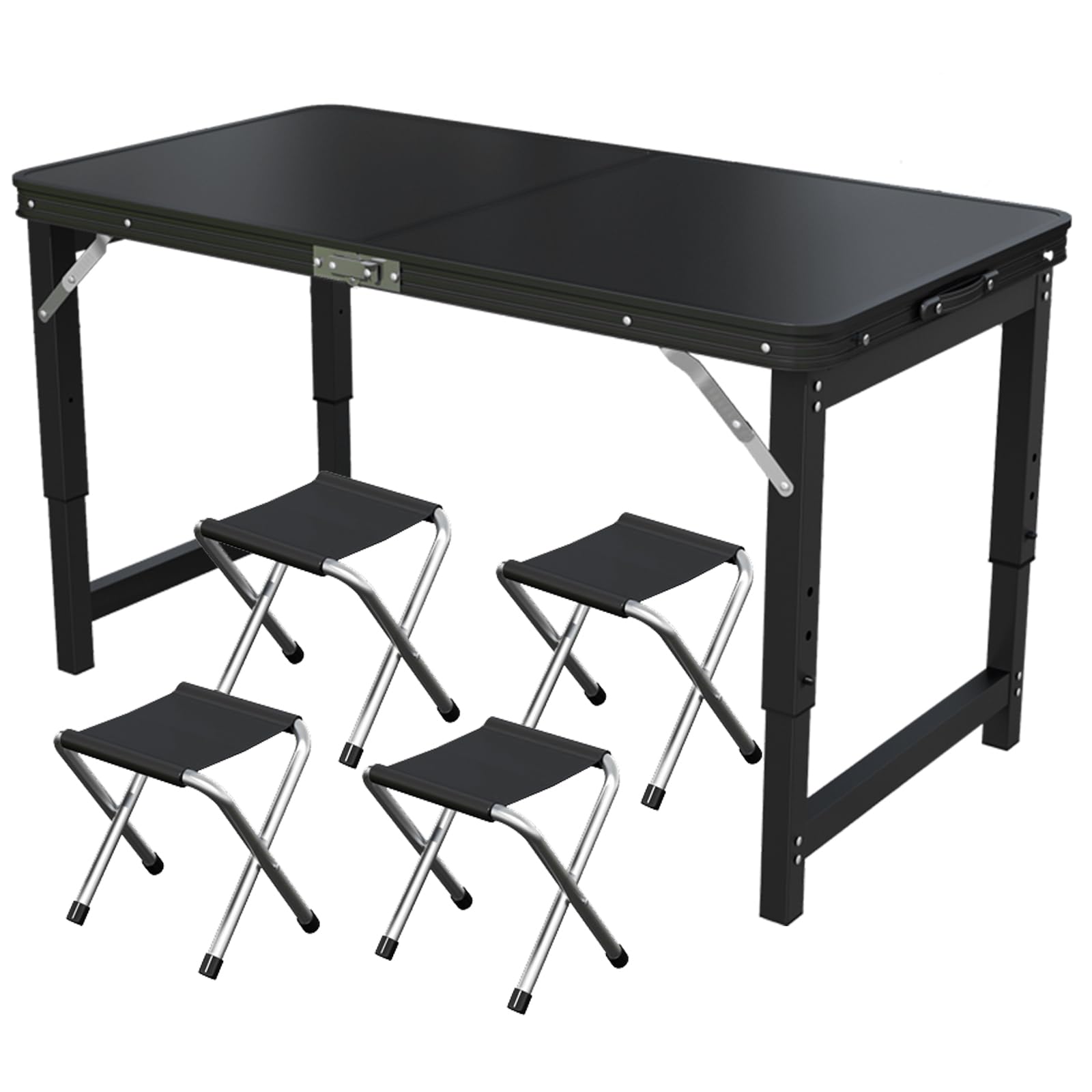 【高さ3段階調節、用途に合わせて使えるテーブル】 テーブルの高さは「55cm / 60cm / 70cm」の3段階に調整可能。リビングでの食事、子どもの勉強用、アウトドアでの調理台など、シーンに合わせて快適な高さで使えます。ボタン式なので操...