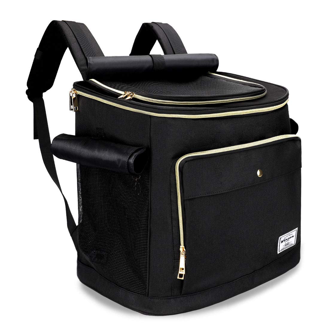 「使いやすさが抜群」:ロールアップ可能な側面と開閉できる天面カバーで開閉のしやい、犬の出し入れも簡単になります。ペットの引っかきや噛み付きにも強く安心です。内側飛び出しリード付きで安心し、メッシュ素材なので大事なペットに新鮮な空気を充分与え...