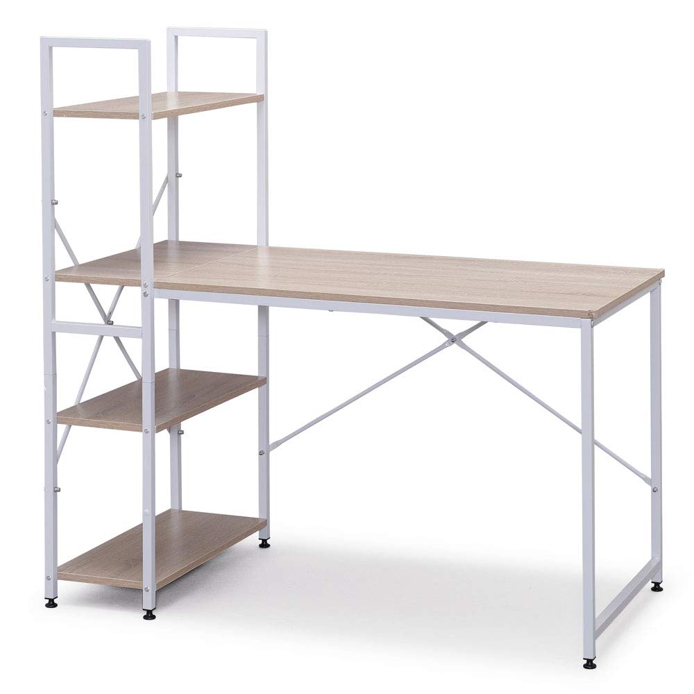 商品サイズ(cm) 幅約120×奥行約62×高さ約120重量 約16.5kg材質 天板・棚板:合成樹脂化粧パーティクルボード(メラミン樹脂)、フレーム:スチール(エポキシ粉体塗装)耐荷重(約) デスク天板:30kg 、棚板(1枚あたり):8...