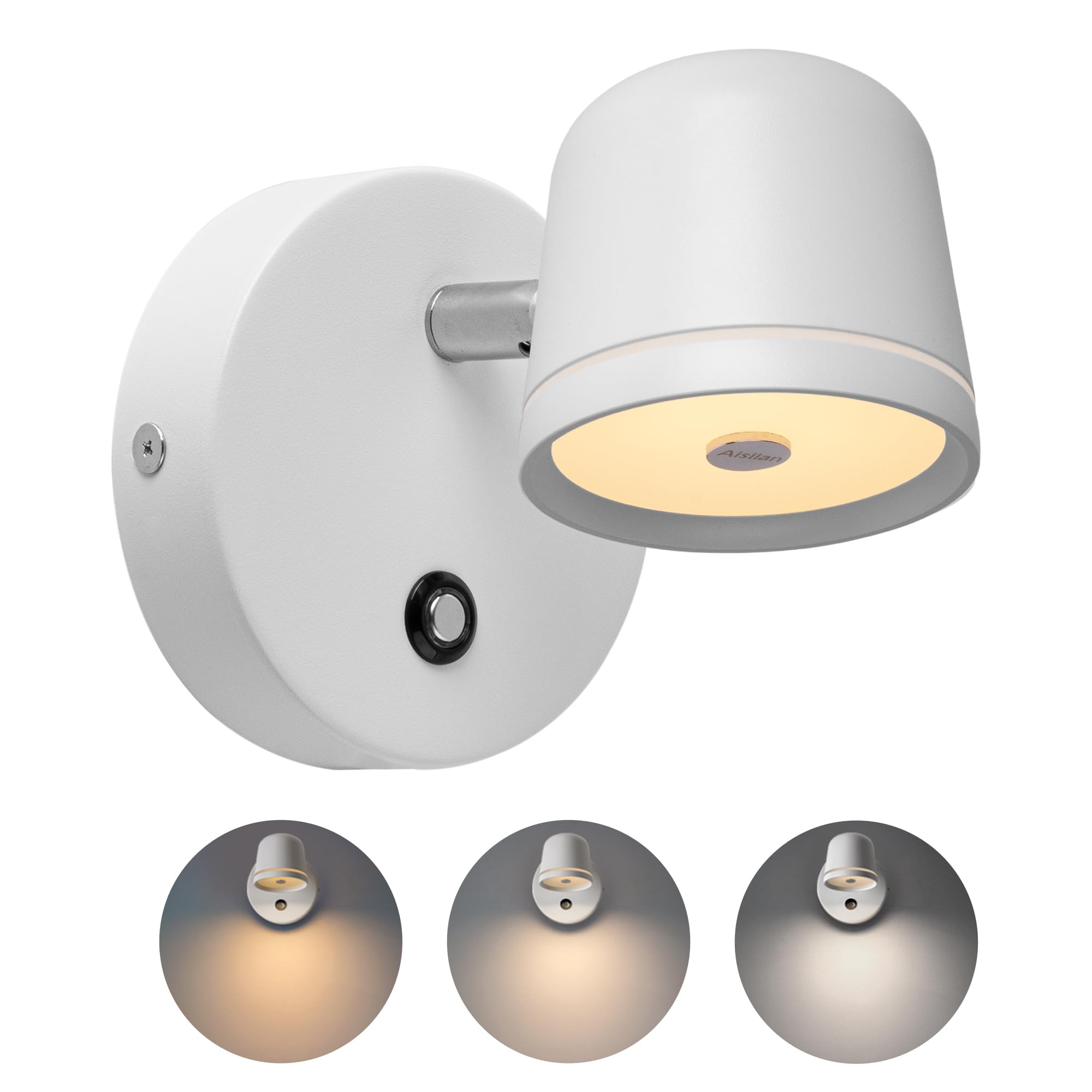 ・点触調光：このLED壁ランプは点触によりスイッチランプと調光などの機能を実現する。長押し可調光範囲は10%～100%であり、異なるシーンのために自由に明るさを調節し、異なる空間範囲を創造することができる（追加の調光器は不要）・色温度を自由...