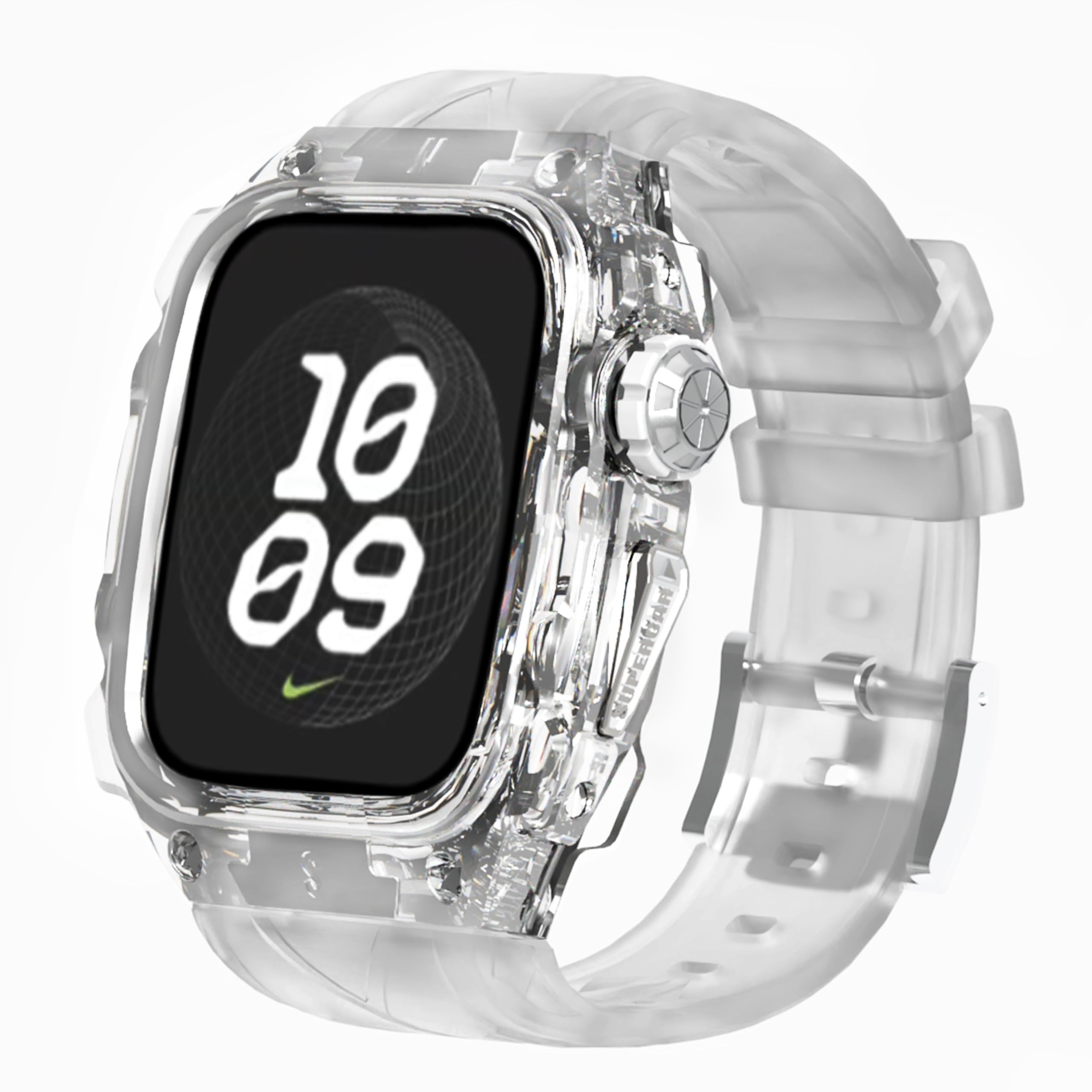 ・[対応機種】最新のApple Watch Series 10 46mm専用に設計されており、かさばらず、すべてのボタンに手が届きやすくなっています。・[ユニークなデザイン】 - プレミアムハードPC素材のケースとシリコンデザインのバンドを...