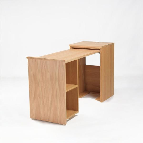 CLA-151 50　フォールディングデスク ウォールナット　/　オーク 必要なときにだけサッと広げて使える、 伸長式のフォールディングデスク。 引き手部分には無垢材を使用し、手触りの良さと上質感を両立。 天板・前板には突板を採用することで...