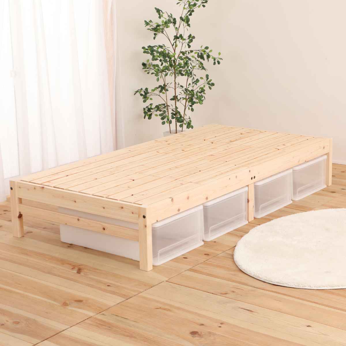 サイズ約 幅101.5×奥行204×高さ33.5（cm）内容量1台材質ヒノキ集成材（一部合板）原産国日本寝具のサイズシングル耐荷重布団使用時：100kg組立状態お客様組立品注意事項※天然木を使用している為、1点1点色合いや風合いが異なります...