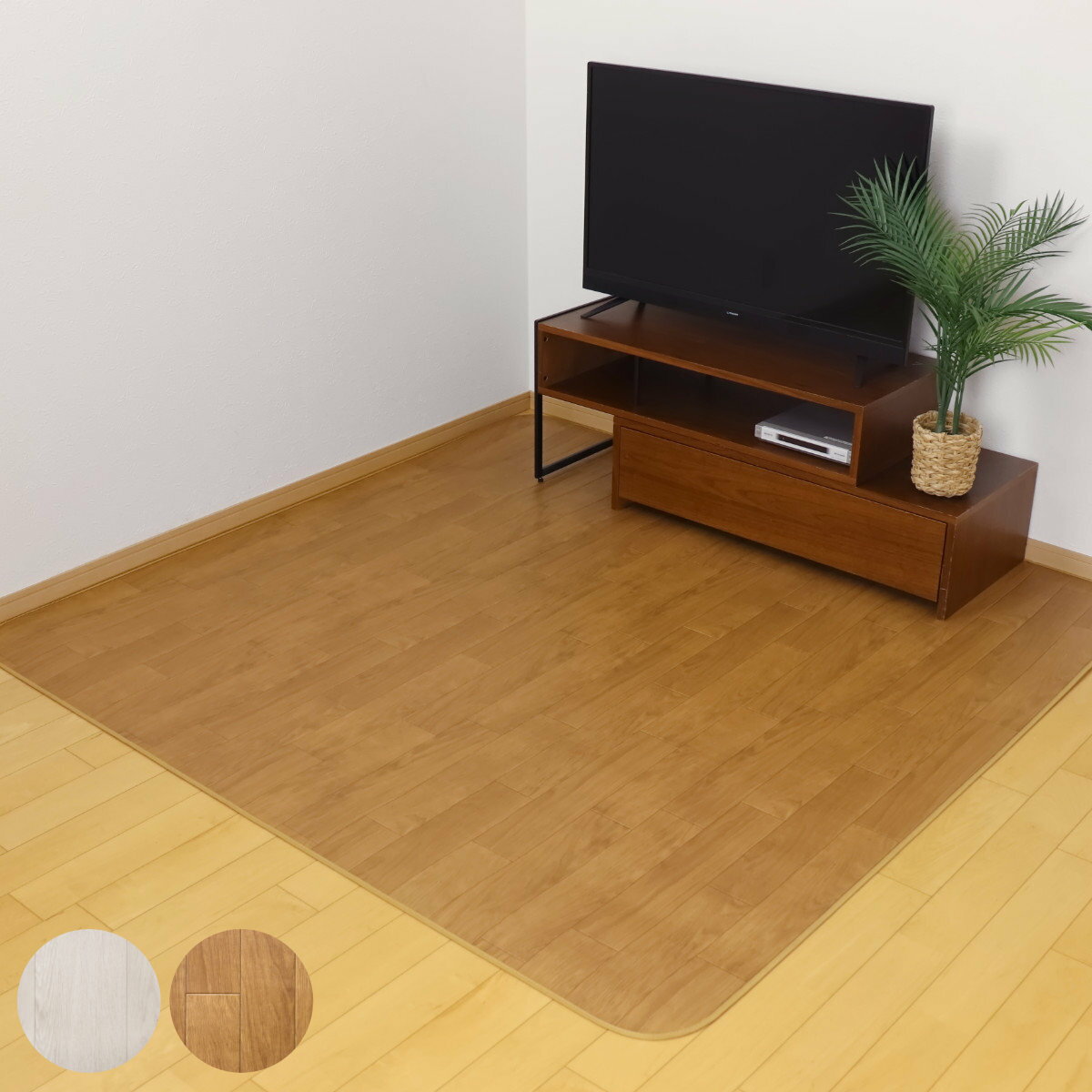 サイズ約 横182×縦300（cm）厚さ：約 0.2（cm）内容量1枚材質表面：塩ビ100％中間層：塩ビ発泡層裏面：ガラス基材種類アイボリー、ブラウン生産国日本製洗濯不可床暖房/ホットカーペット非対応滑り止め加工なし注意事項※商品ページ内に...