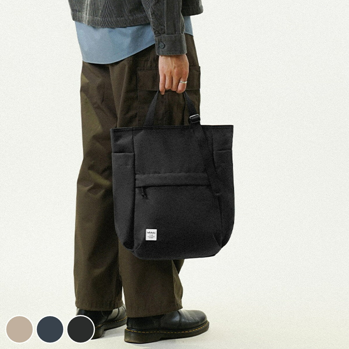 サイズ約 幅24×奥行13×高さ40（cm）重量約 410g容量約 7L内容量1個材質メイン素材：100％PETリサイクルポリエステル裏地：ナイロン100％種類FogKhaki、DarkSapphire、FlatBlack耐荷重約 5kg区...