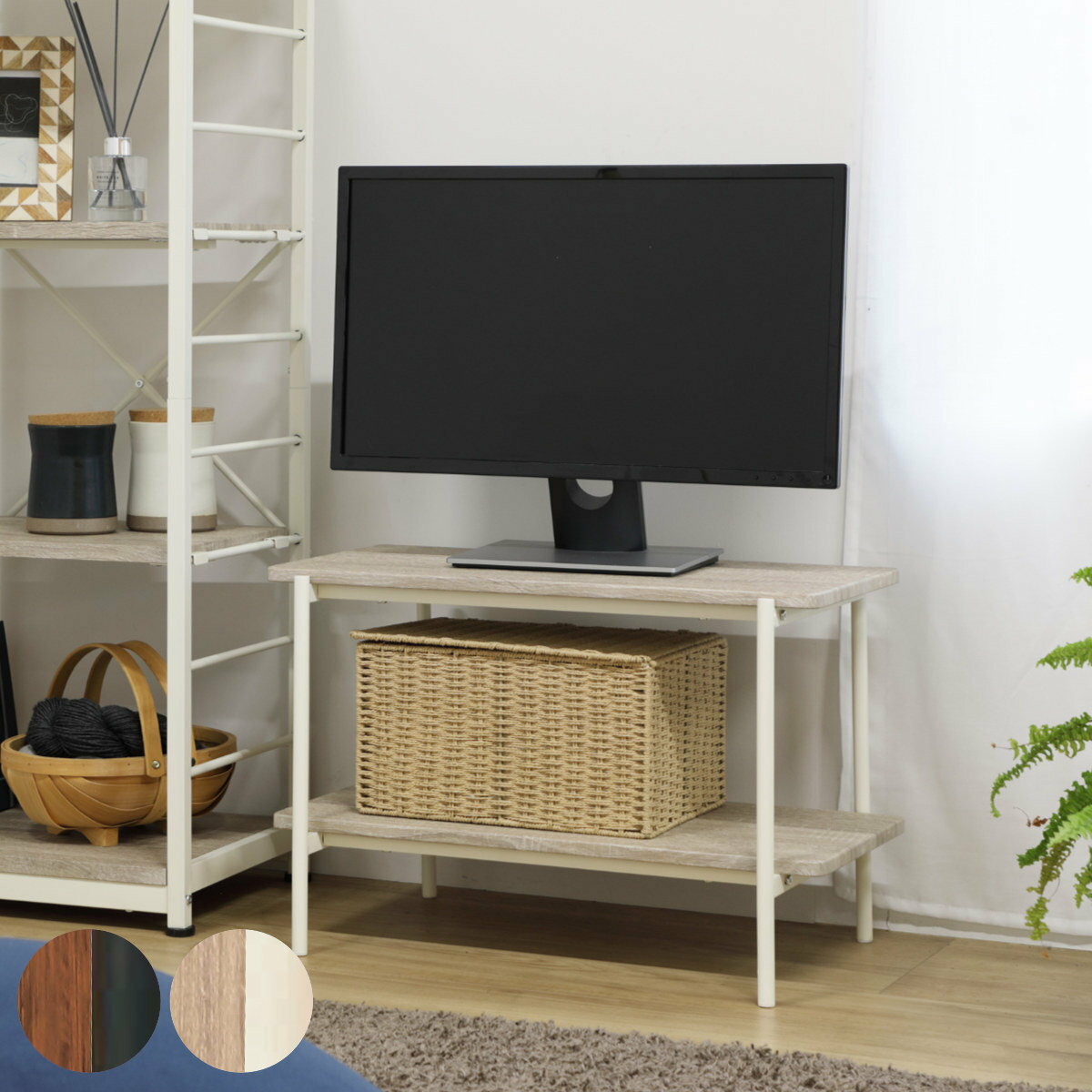 サイズ約 幅60×奥行36.5×高さ40（cm）内容量1台材質天板・棚：MDF（塩ビシート真空成型）フレーム：スチール（粉体塗装）種類ブラウン、ナチュラル生産国中国製適応テレビサイズ～24V型組立状態お客様組立品区分返品・キャンセル区分（不...