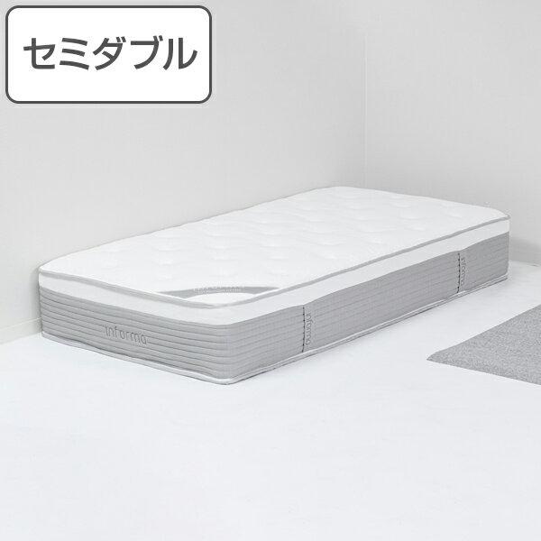 サイズ約 幅120×長さ197×高さ30（cm）内容量セミダブルサイズ：1台材質表生地（ニット・PET100％）、PET樹脂綿、プロファイルウレタンフォーム、不織布、フェルト、ポケットコイル線経（2.0mm・高さ9cm）、ポケットコイル（中...