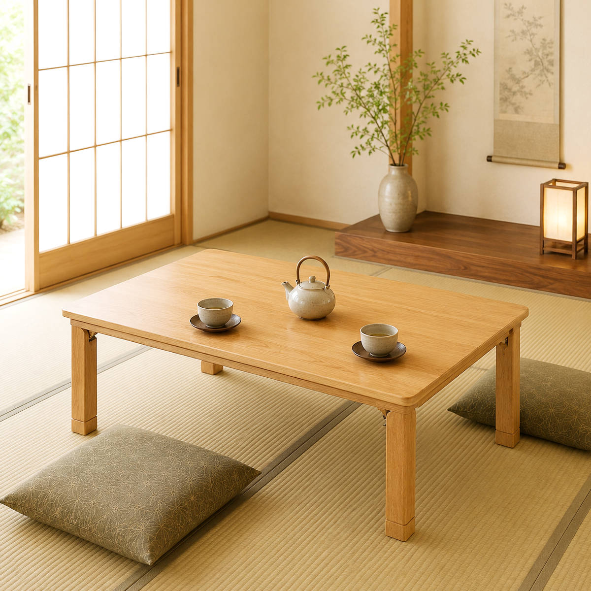 サイズ約 幅120×奥行75×高さ38・42（cm）内容量1台材質タモ生産国日本製消費電力ヒーター（600W）備考折れ脚つや消し仕上げ手元コントローラー継脚付き区分返品・キャンセル区分（不可）●香川県高松市の職人が丹精込めて作り上げた家具調...
