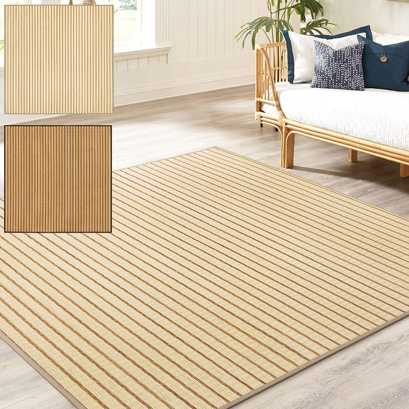プレーベル カーペット CARPET COLLECTION 2026 Spring/Summer由良/5669色違いの竹がアクセントのストライプデザインゴールドのシメ糸を使いシャープなイメージに。和の雰囲気になりがちな竹アイテムをモダンに表...