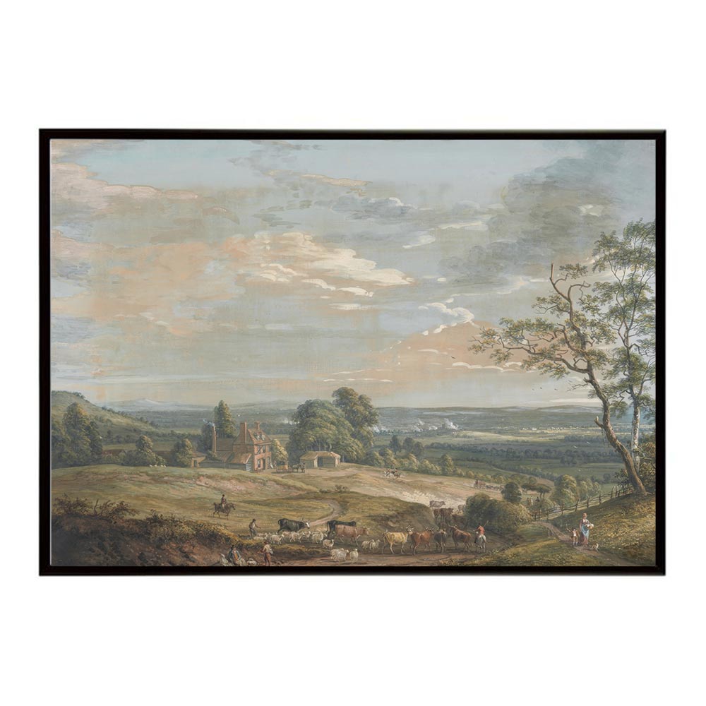 【作品名】A Distant View of Maidstone from Lower Bell Inn Boxley Hill 【このポスターについて】ボクスリーヒルにあるローワーベルインからのメイドストーンの遠景を描いた作品。広大な風景...