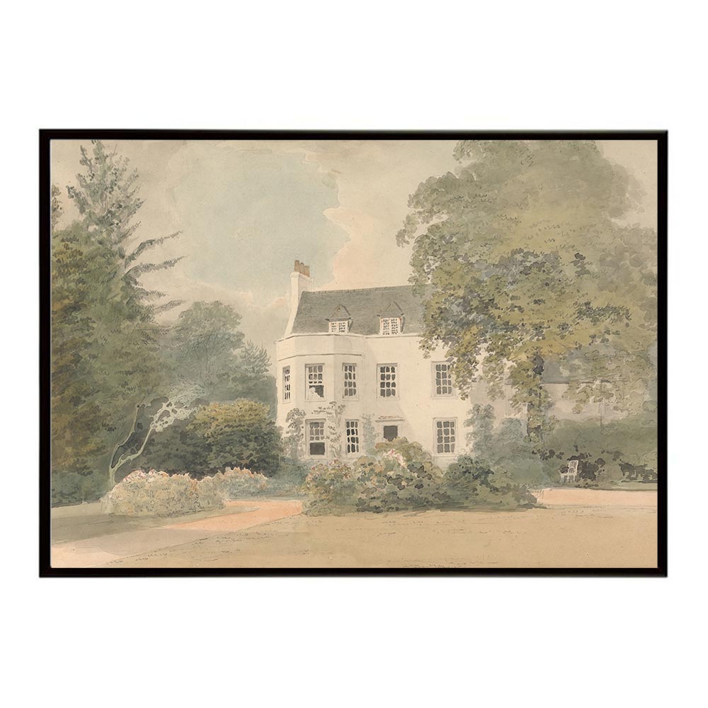 【作品名】A White House in a Garden Setting 【このポスターについて】庭園に囲まれた白い家を描いた作品です。穏やかな自然と、家の清潔感が調和しています。詳細は不明ですが、魅力的な風景が描かれています。【EFP...