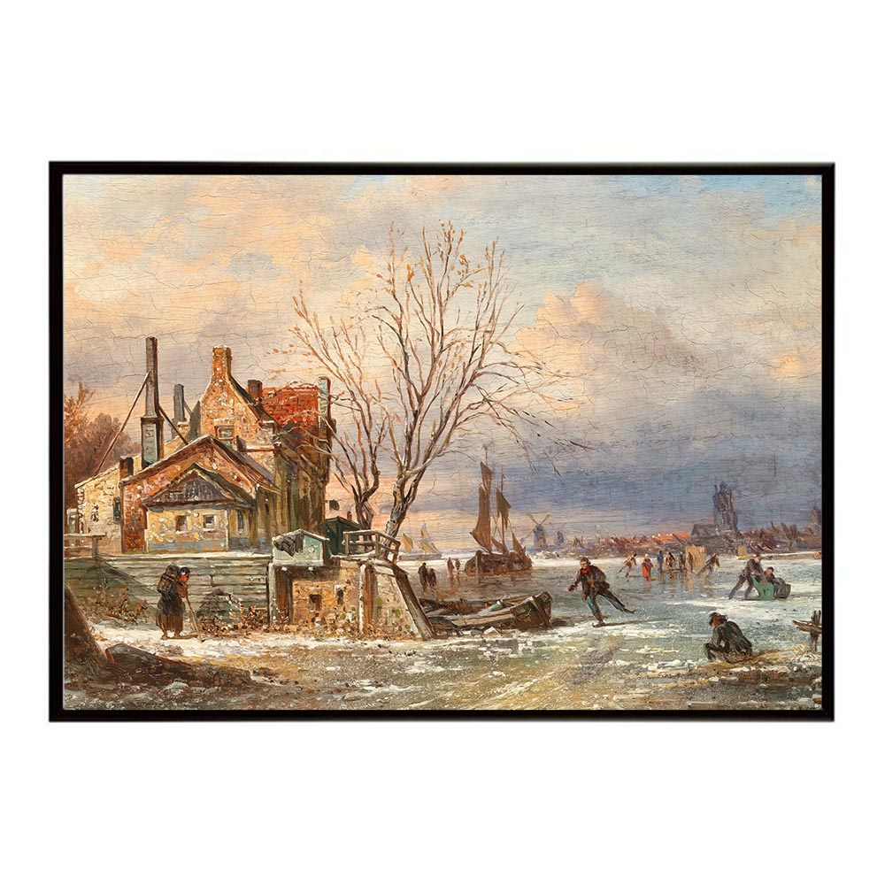 【作品名】A Winter View of the City of Dordrecht 【このポスターについて】冬のドルトレヒトの街を描いた作品です。雪に覆われた街並みが、歴史的な雰囲気を醸し出しています。詳細は不明ですが、魅力的な風景が描...