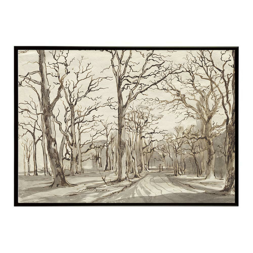 【作品名】A Woodland Path in Rosenthal in Winter 【このポスターについて】冬のローゼンタールの森林の小道を描いた作品です。雪に覆われた静かな森の風景が広がっています。詳細は不明ですが、魅力的な風景が描か...