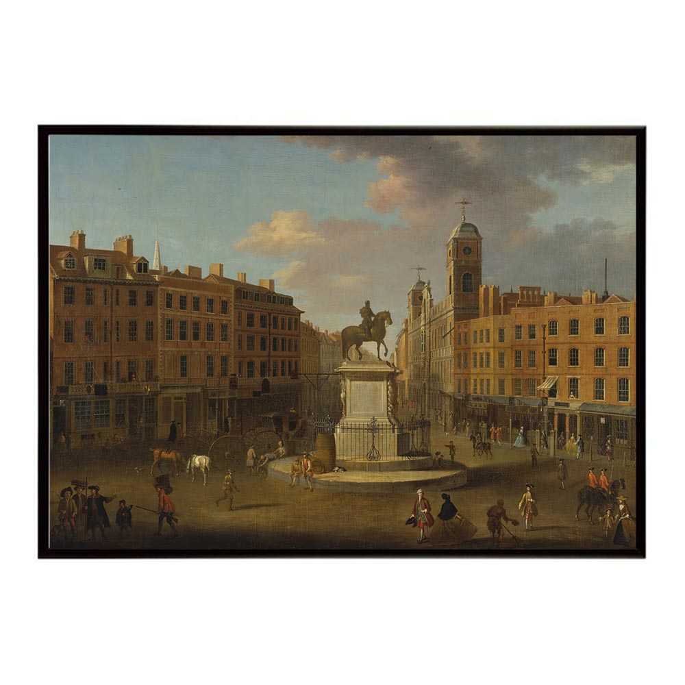 【作品名】Charing Cross with the Statue of King Charles I and Northumberland House【このポスターについて】チャールズ1世の像とノーサンバランド・ハウスを含むチャリングク...