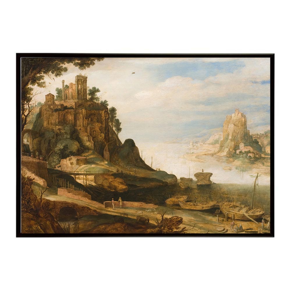 【作品名】Coast Landscape with the so-called Temple of Sibyl at Tivoli【このポスターについて】ティヴォリのシビルの神殿とされる風景を描いた作品です。海岸と古代の遺跡が美しい調和を見...