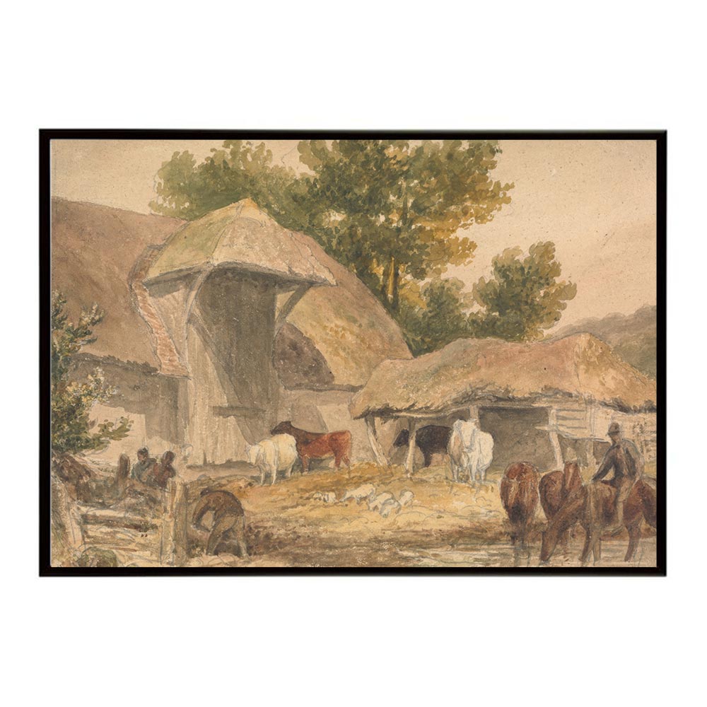 【作品名】Farmyard with Horses Waiting【このポスターについて】馬が待機している農場の風景を描いた作品です。自然と動物の生活が感じられます。【EFPIのポスターについて】 ポスター専門店の提案力が自慢です。取扱数は...