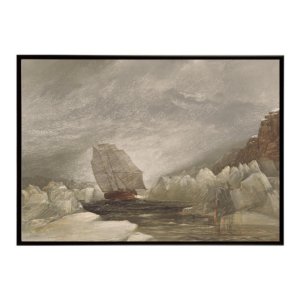 【作品名】H.M.S. Investigator running through a narrow channel【このポスターについて】狭い水路を航行するH.M.S. インベスティゲーターを描いた作品です。航海と自然の厳しさが印象的です。...