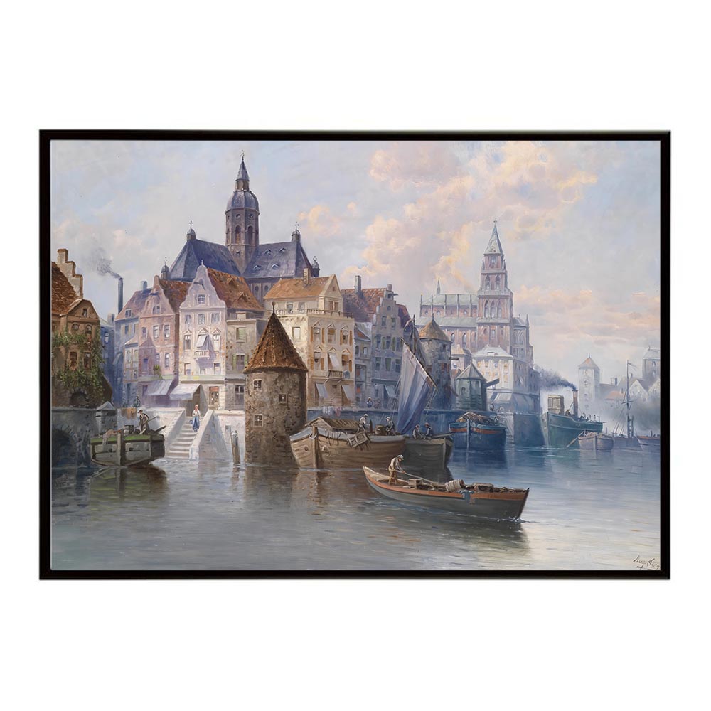 【作品名】Hafenansicht (Capriccio)【このポスターについて】幻想的な港の風景を描いた作品です。建築と海の調和が感じられます。【EFPIのポスターについて】 ポスター専門店の提案力が自慢です。取扱数は業界一を目指していま...