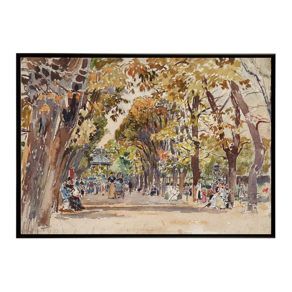 【作品名】Jardin public a Paris en 1899【このポスターについて】1899年のパリの公共庭園を描いた作品です。都市の中の自然とその人々の生活が感じられます。【EFPIのポスターについて】 ポスター専門店の提案力が自...