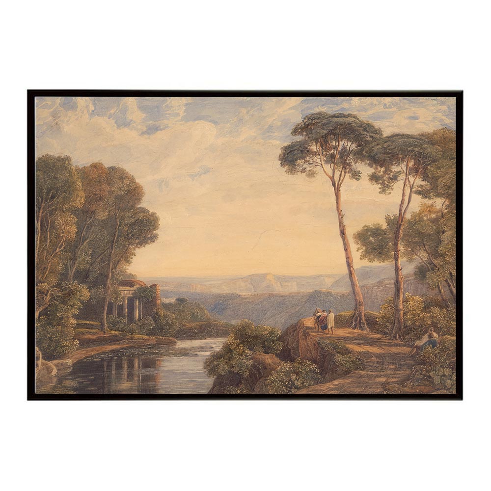 【作品名】Landscape with a Temple and Figures by a River【このポスターについて】川のそばに寺院と人々がいる風景を描いた作品です。宗教と日常生活の調和が感じられます。【EFPIのポスターについて】...