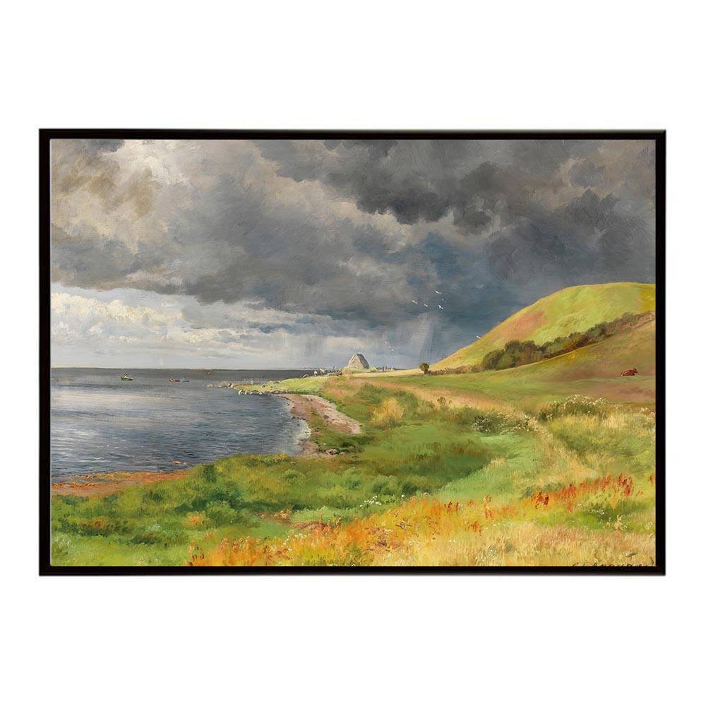 【作品名】Niedergehender Schauer an der danischen Kuste【このポスターについて】デンマークの海岸を描いた作品です。降りしきる雨が印象的です。【EFPIのポスターについて】 ポスター専門店の提案力が...