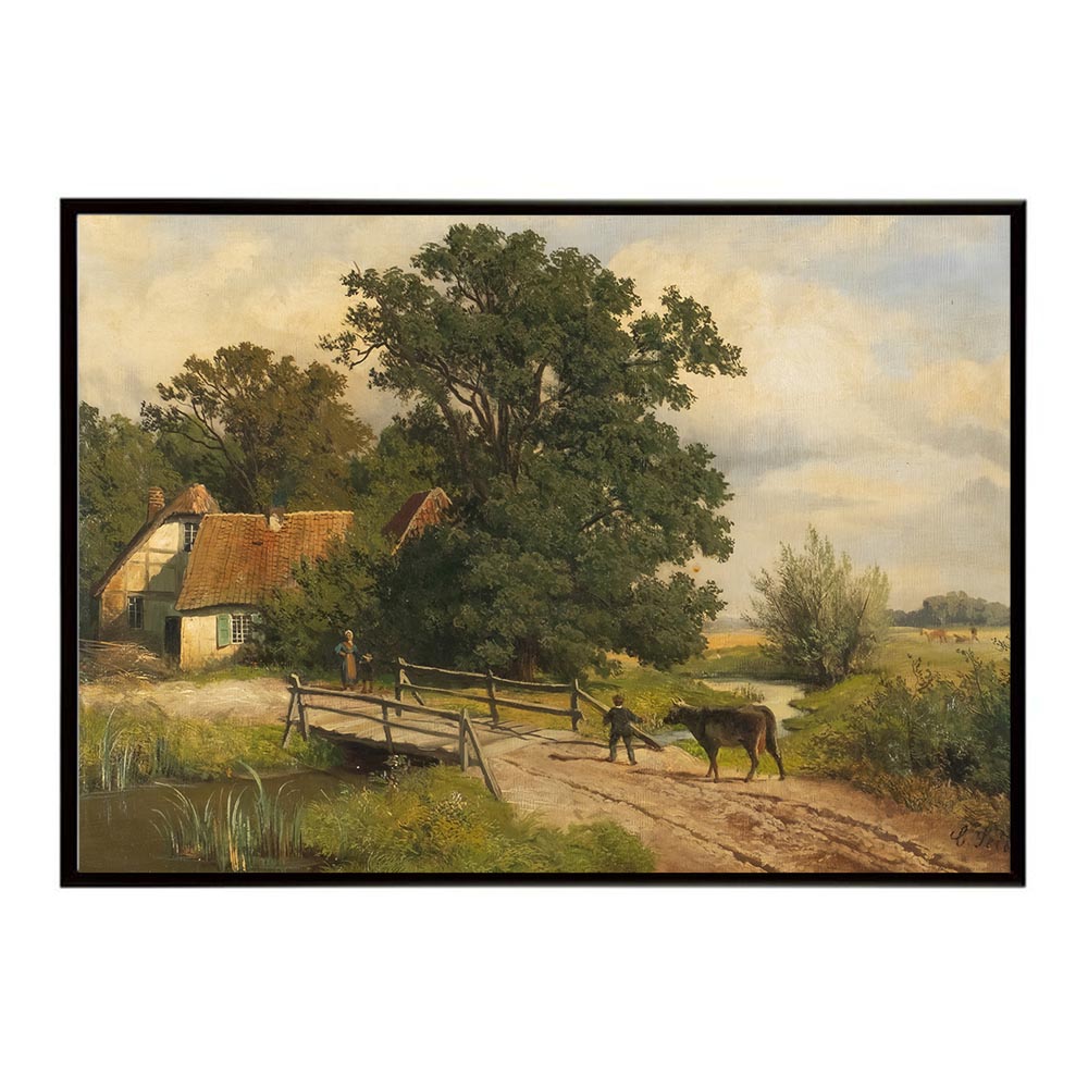 【作品名】Return from the cattle market【このポスターについて】牛市場からの帰り道を描いた作品です。農村の日常の一コマが表現されています。【EFPIのポスターについて】 ポスター専門店の提案力が自慢です。取扱数は...