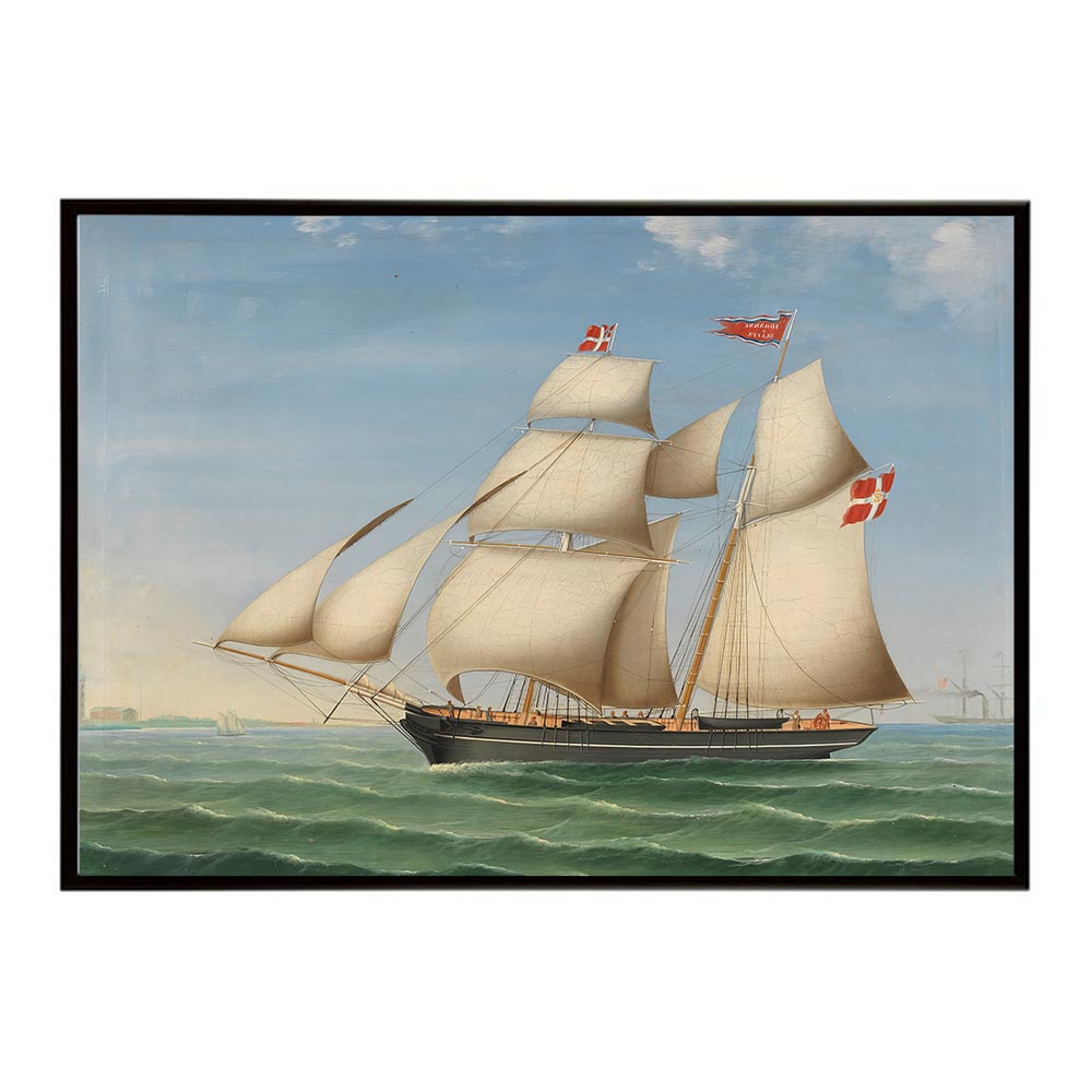 【作品名】Schonerbrigg ‘Johanne and Oluffa gefuhrt von Capt. N.L.Engers’ aus Altona【このポスターについて】アルトナから出航した船「ヨハンネとオルファ」を描いた作品です...