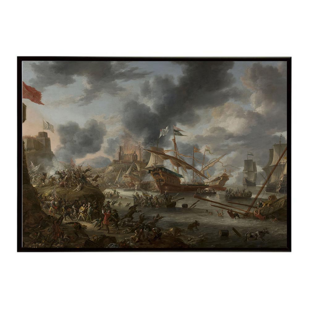 【作品名】Sea battle between Christians and the Turks【このポスターについて】キリスト教徒とトルコ人の海戦を描いた作品です。歴史的な戦いの場面が表現されています。【EFPIのポスターについて】 ポス...