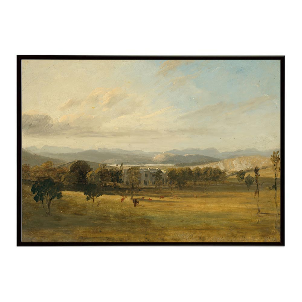 【作品名】Sketch of Leighton Hall Lancashire the hills of the Lake District beyond【このポスターについて】ランカシャーのレイトンホールとその奥に広がる湖水地方の丘を描い...