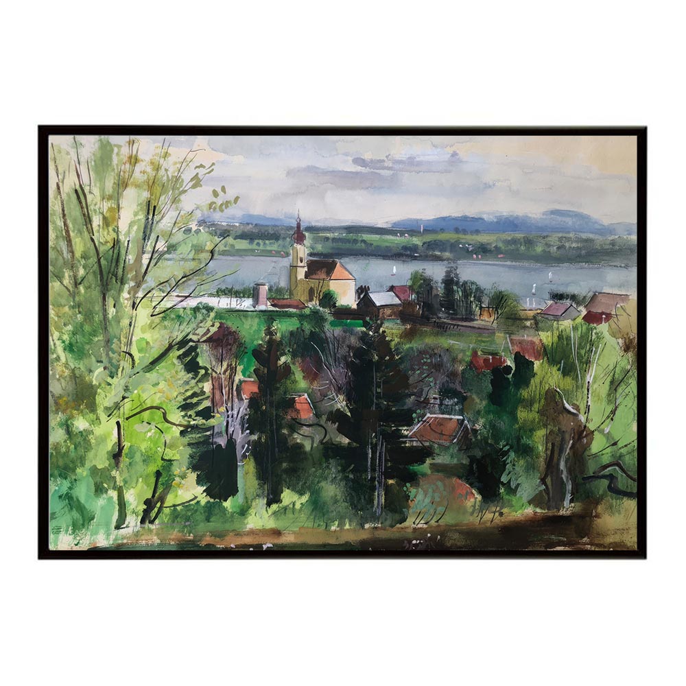 【作品名】Starnberg von oben【このポスターについて】スタルンベルクを上空から見た風景です。湖と町の風景が一望できます。【EFPIのポスターについて】 ポスター専門店の提案力が自慢です。取扱数は業界一を目指しています。個人の...