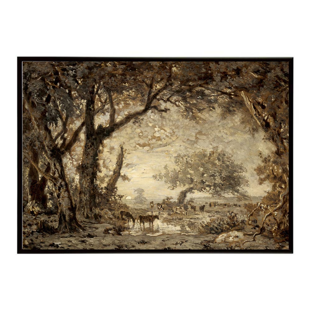 【作品名】Sunset from the Forest of Fontainebleau【このポスターについて】フォンテーヌブローの森から見た夕日を描いた作品です。木々の間から見える夕焼けが美しいです。【EFPIのポスターについて】 ポスタ...